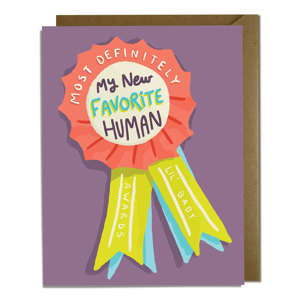 New Favorite Human Award Baby Card – Kat French Design