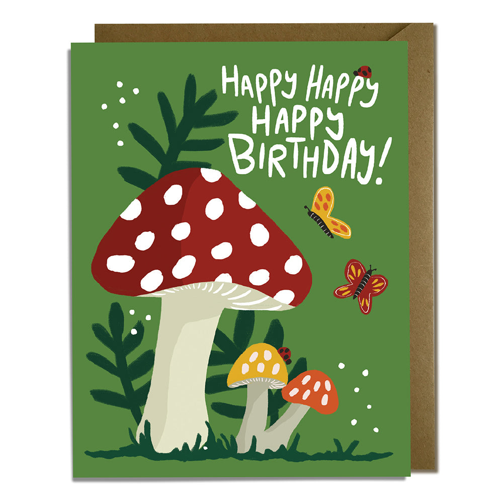 Mushroom Birthday Card – Kat French Design