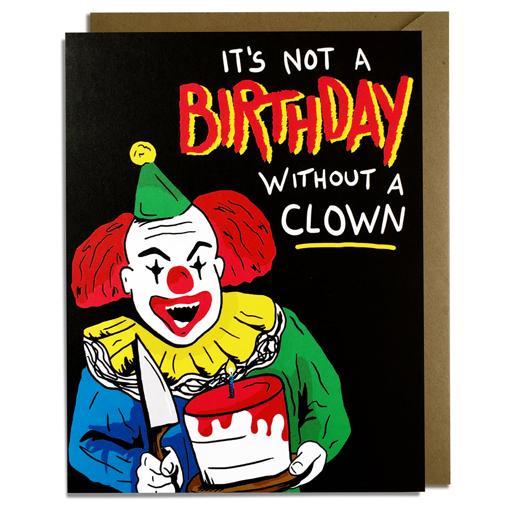 Creepy Birthday Clown Card – Kat French Design