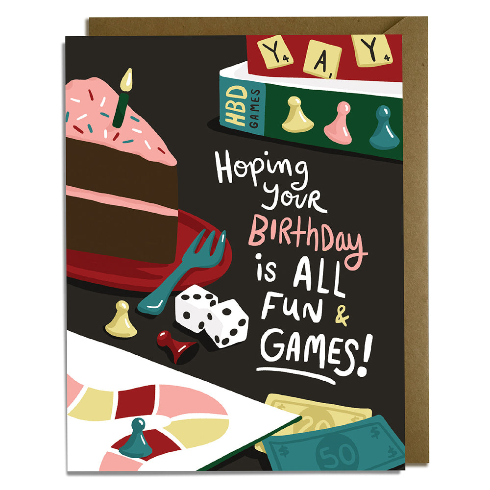 Board Games Birthday Card – Kat French Design